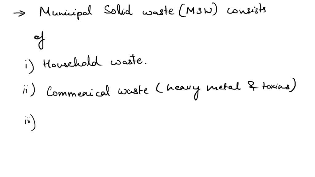 SOLVED: 'The atable below shows the composition of a municipal solid ...