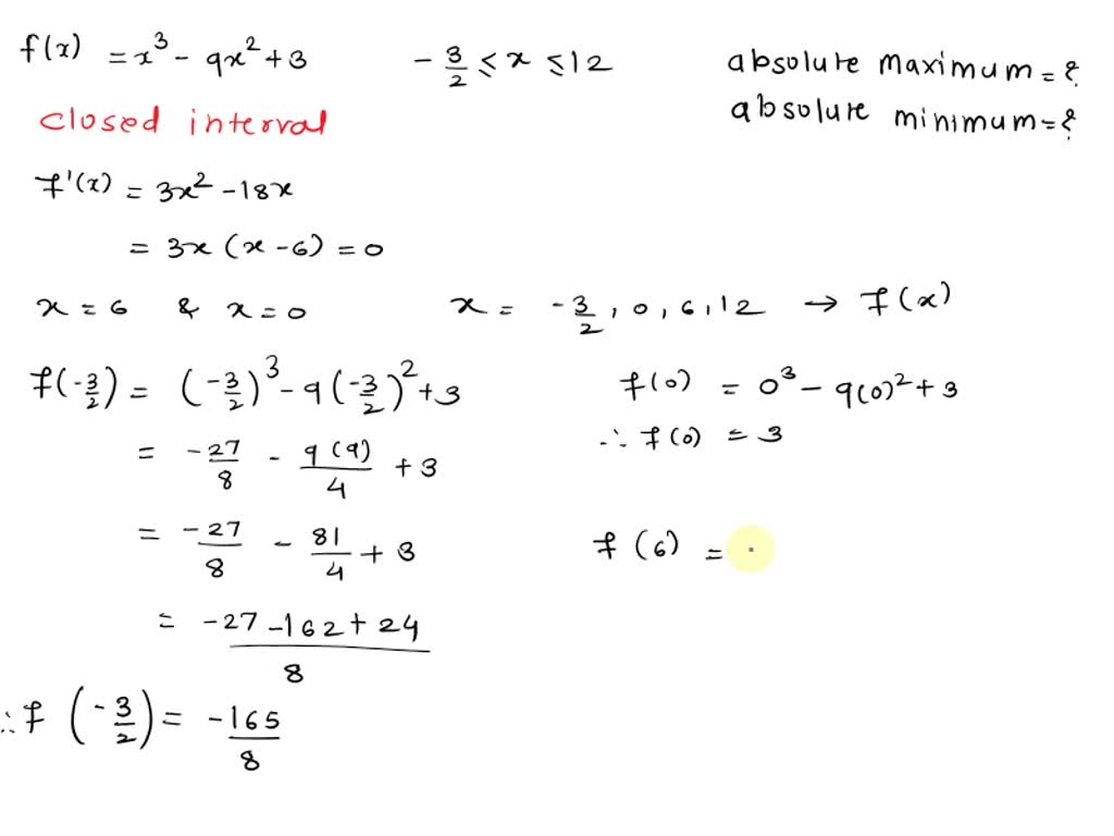 SOLVED: EXAMPLE 8 Find the absolute maximum and minimum values of the ...