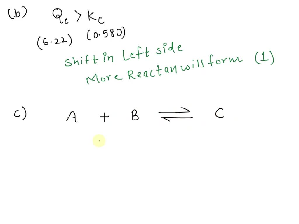 SOLVED: In the Chemical Equilibrium experiment, the effect of ...