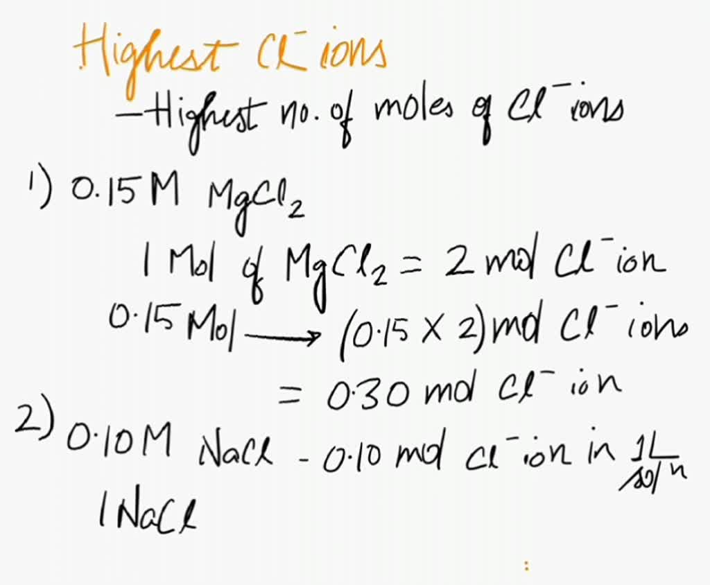 SOLVED: Which aqueous solution will have the highest concentration of ...