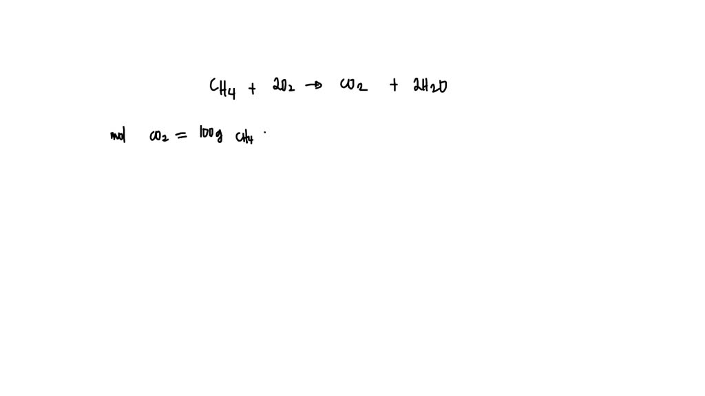 SOLVED: For the reaction represented by the equation CH4 + 2O2 â†’ CO2 + 2H2O, how many moles of ...
