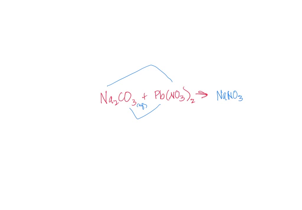 What formula does Na2CO3 + Pb(NO3)2 form?