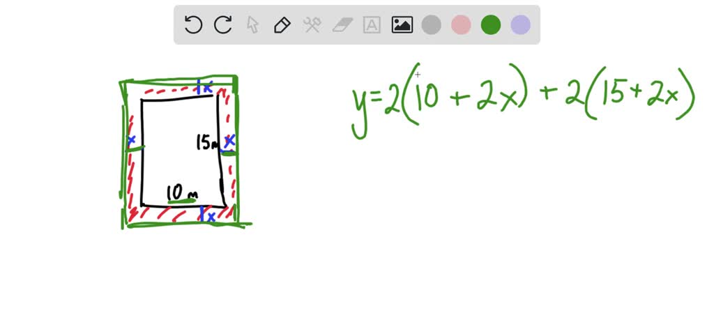 SOLVED: The length and width of a rectangular garden are 15 meters and ...