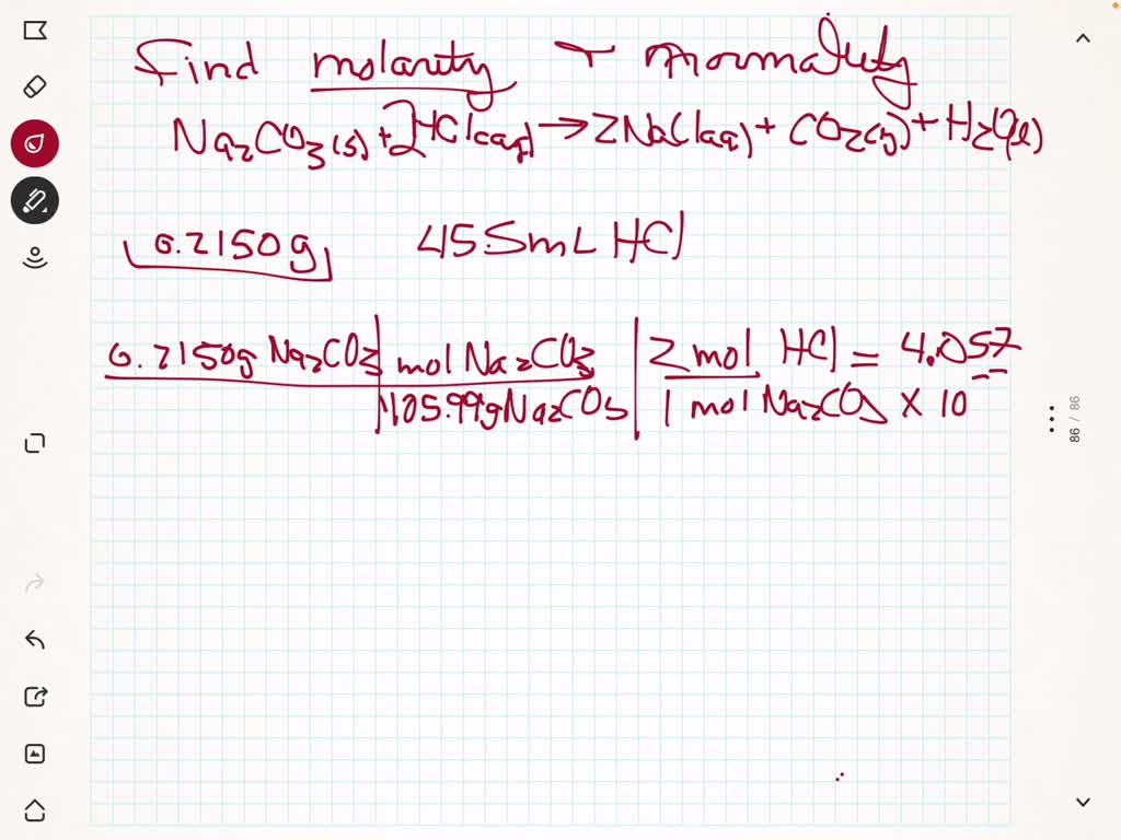 SOLVED: molality of this solution A 0.2510 g sample of primary standard sodium carbonate ...