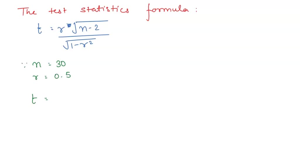 You wish to test whether a correlation is significant: Calculate the ...