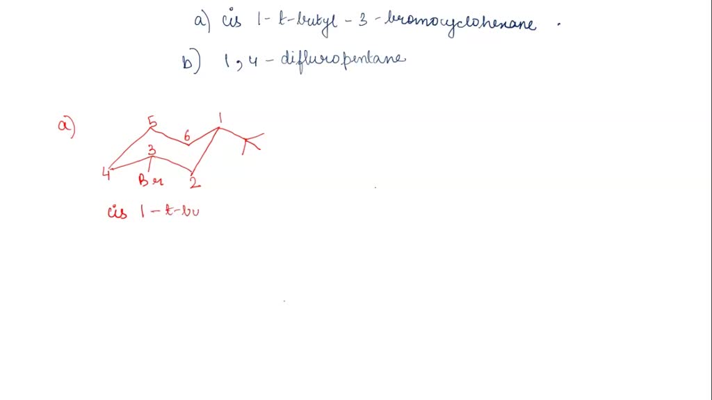 SOLVED: Draw the most stable chair conformation for trans-1,2-dibromocyclohexane. Justify the ...