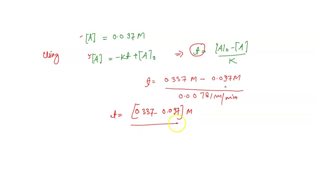 SOLVED: The kinetics of a gas phase reaction of the form A → Products ...