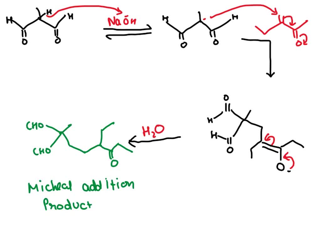 SOLVED: Write the structure of the Michael addition product and the ...