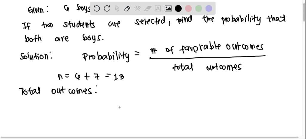 SOLVED: In a middle school library there are 6 boys and 7 girls. If two ...
