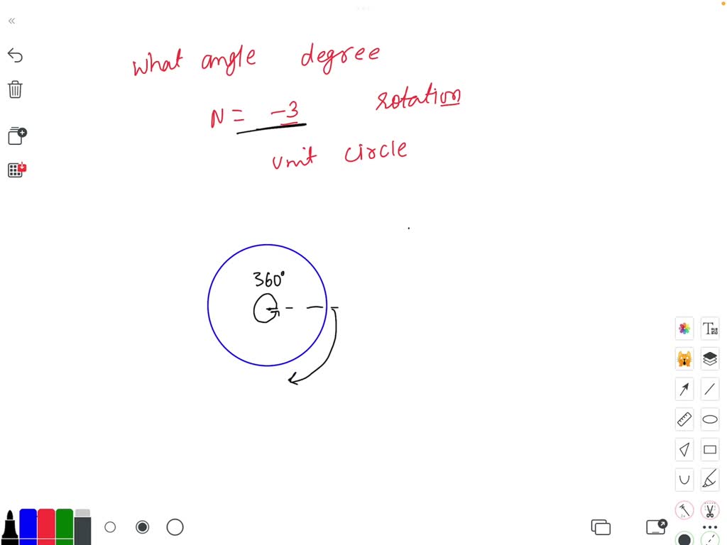 SOLVED: point) What angle (in degrees) corresponds to rotations around ...