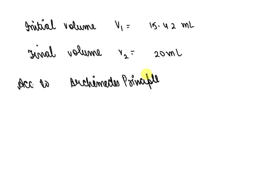 SOLVED: Volume Determination Graduated Cylinder The instructor will explain how to read a ...