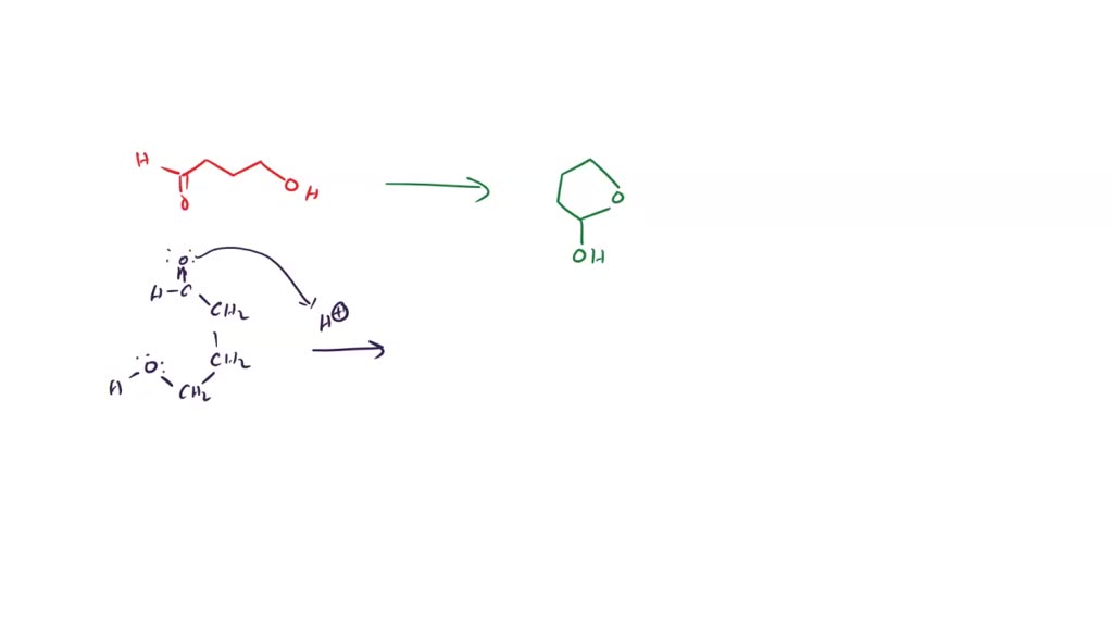 SOLVED: Draw the reaction of cyclic hemiacetal formation for 5 ...