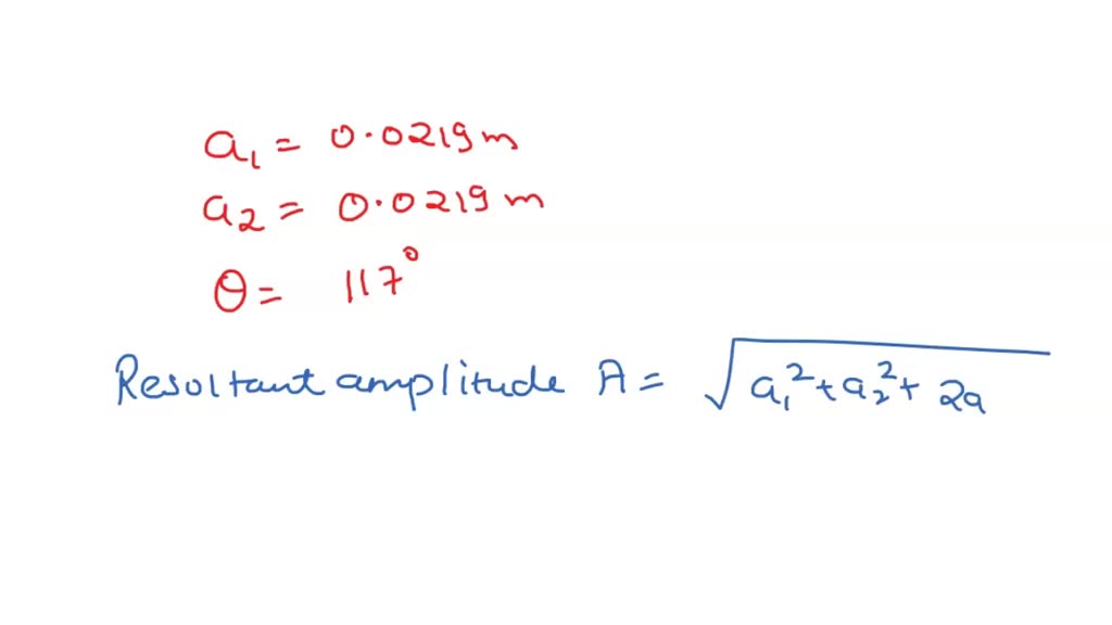 SOLVED: Two identical traveling waves of amplitude 11.7 cm, moving in ...