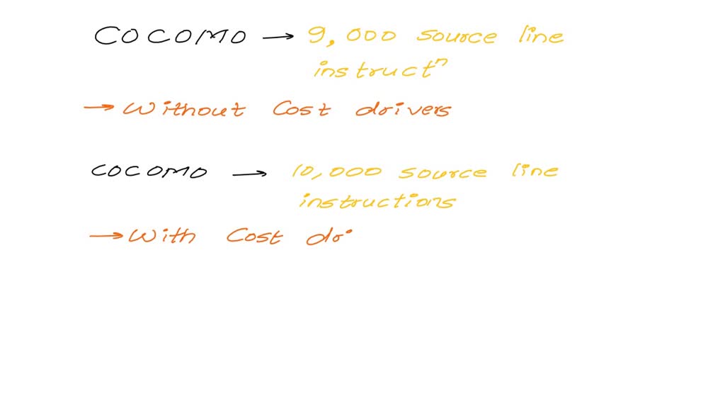 SOLVED: COCOMO II Model The post-architecture model is the most ...