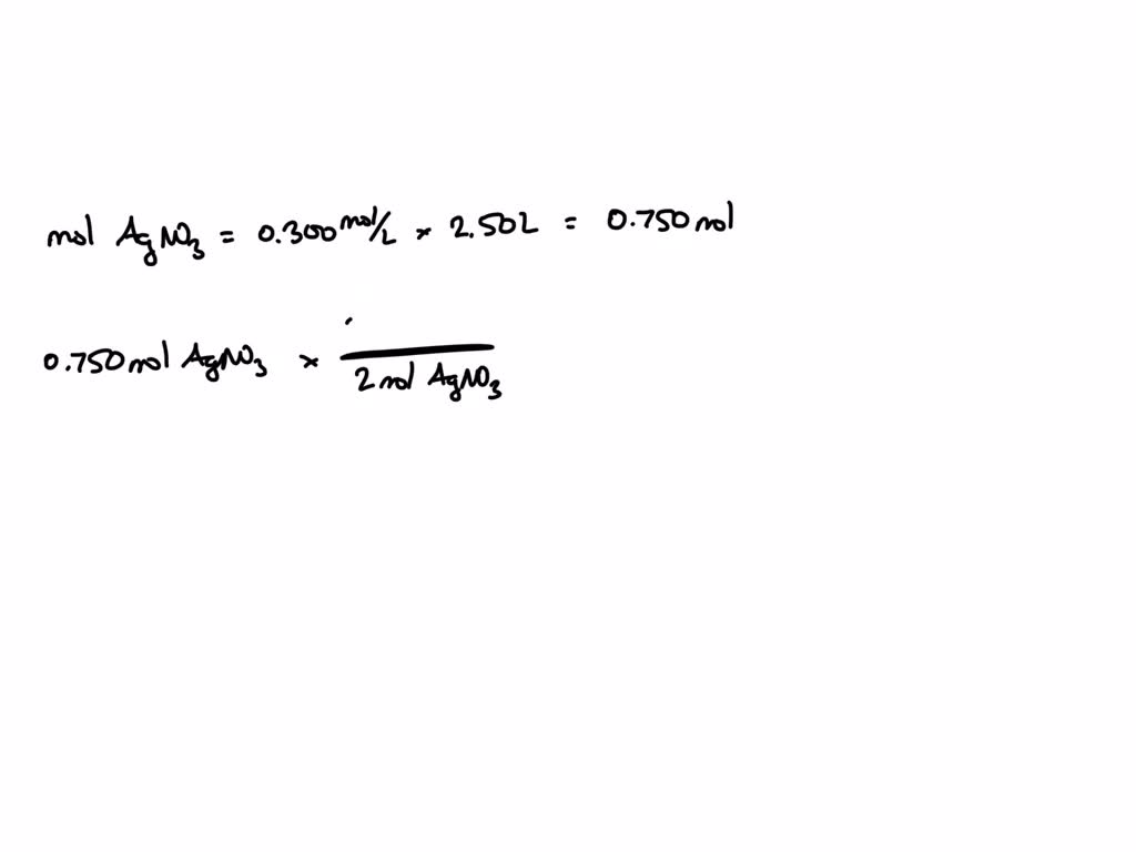 SOLVED: When an aqueous solution of silver nitrate (AgNO3) reacts with an aqueous solution of ...