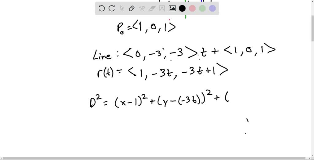 SOLVED: 11. Find the shortest distance from the origin to the line of ...