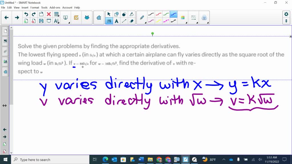 SOLVED: Solve the given problems by finding the appropriate derivatives. The lowest flying speed ...