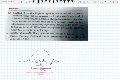 heights of 10 year old male children follow a normal distribution with ...