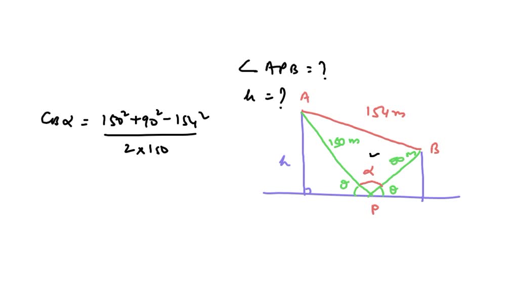 The following diagram shows two buildings situated on level ground ...