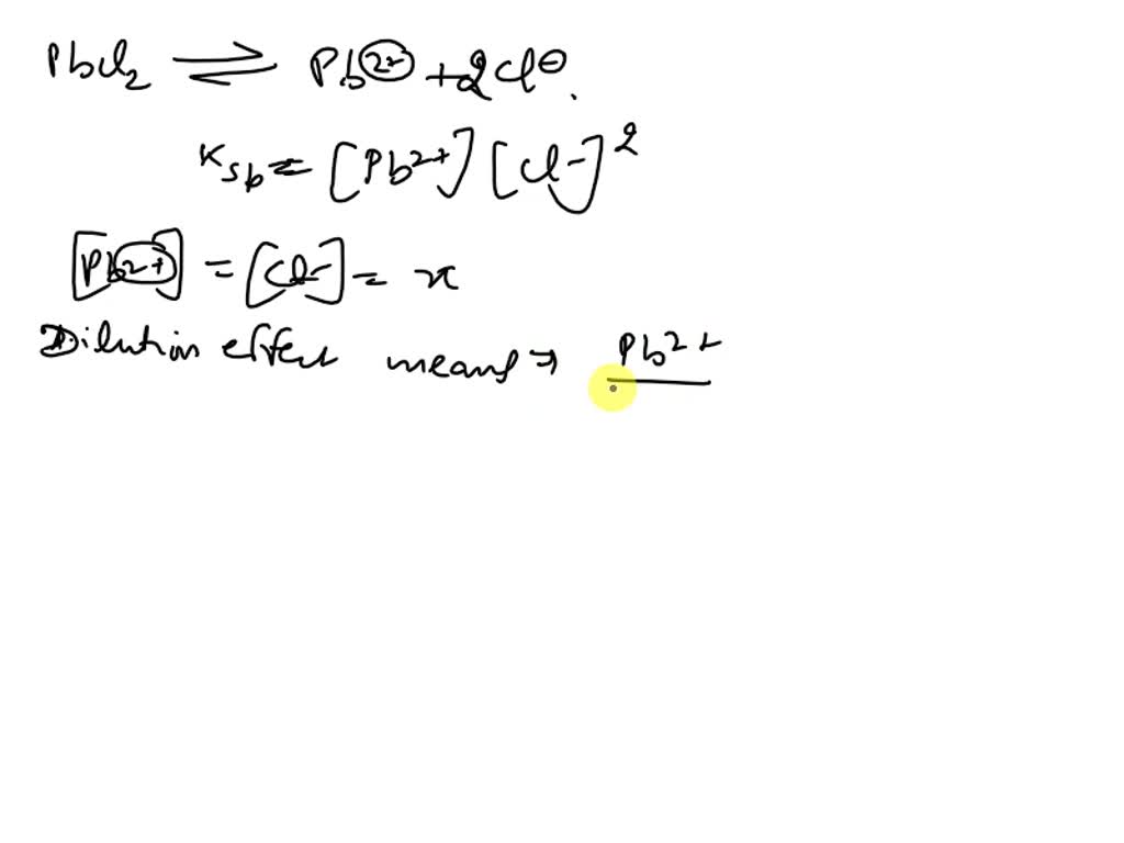 SOLVED: The point at which the PbCl2 precipitate just dissolves in Step ...