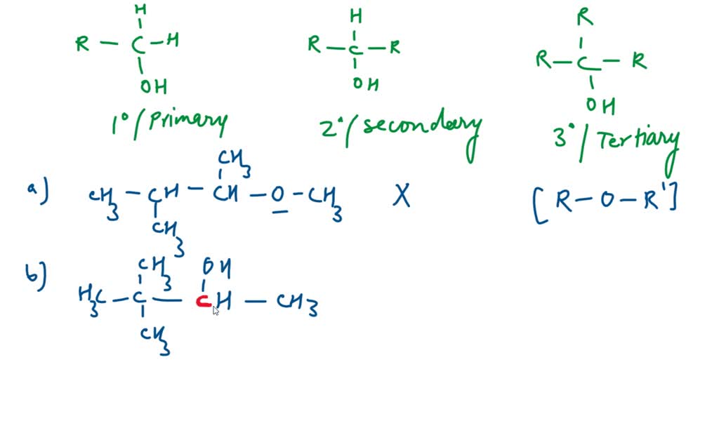 SOLVED: ran A Which molecule shown is primary alcohol? CH3 CH3 CH3 ...