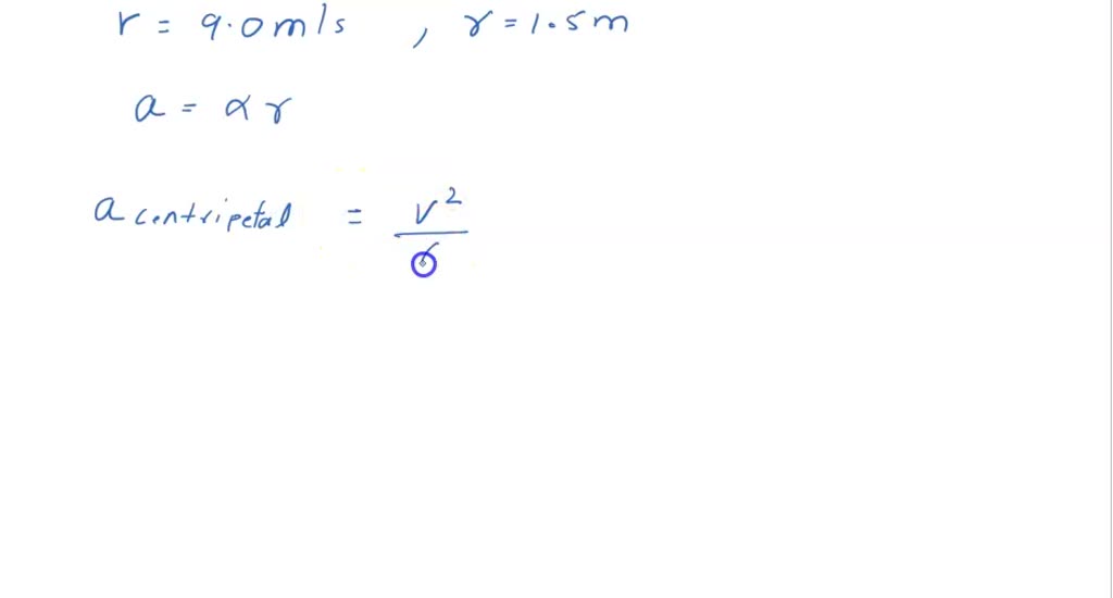 An object moves at a constant speed of 9.0 (m)/(s) in a circular path of radius of 1.5 m. What ...