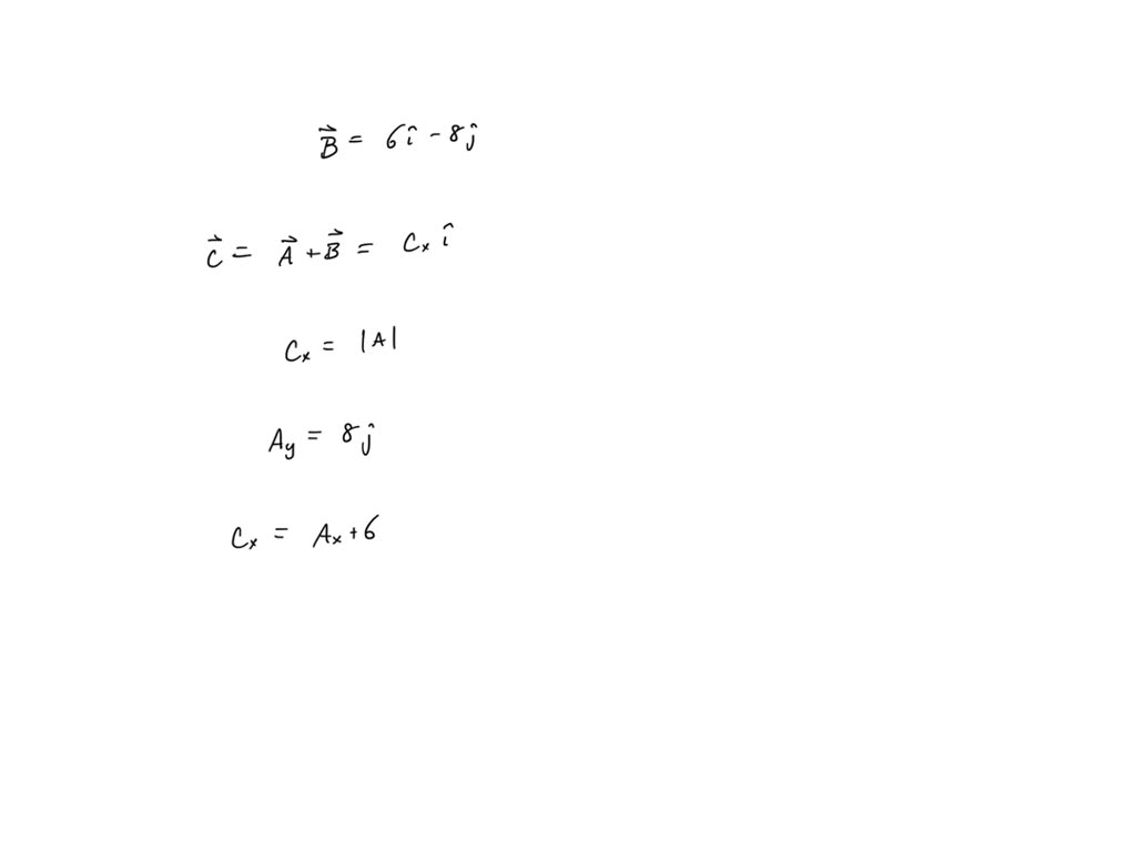 SOLVED: A vector A is added t0 B = 6i - 8j The resultant vector is in ...
