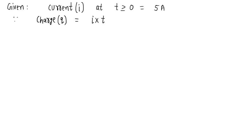 SOLVED: 5 1 v 2 0 Q1 The current i that enter the element above is 0 for t 0 (b) If the current ...