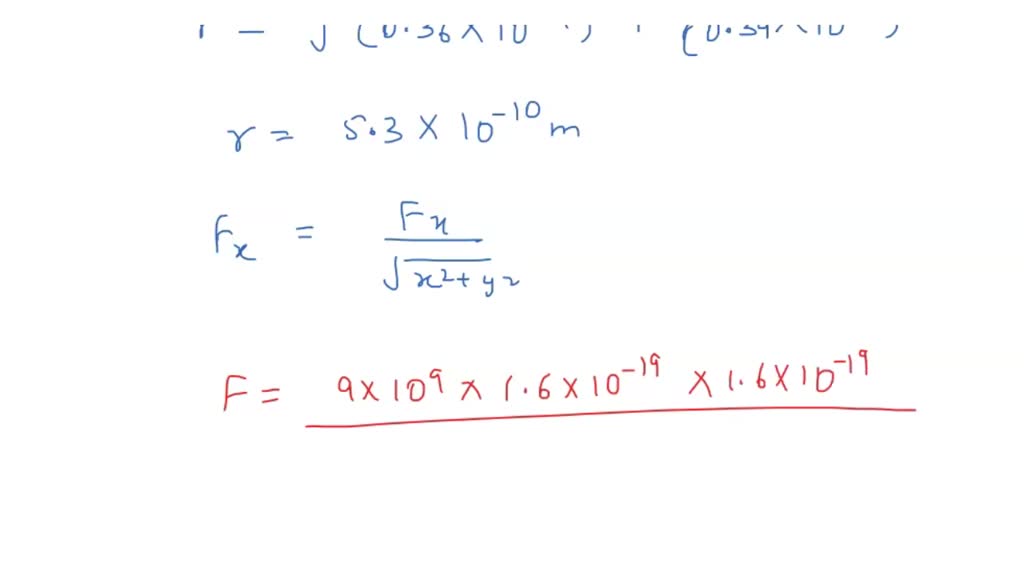 Solved A Proton Is At The Origin And An Electron Is At The Point X 0