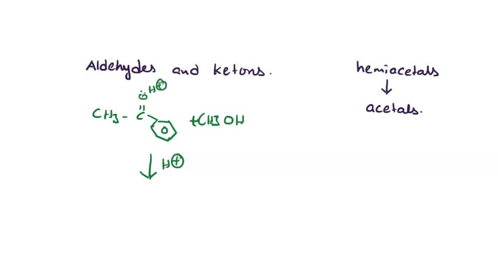SOLVED:Aldehydes and ketones undergo acid-catalyzed reaction with ...