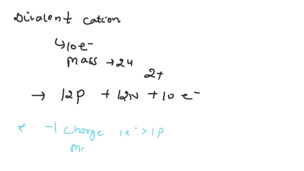 SOLVED: The divalent cation of an atom contains 10 electrons. If the ...