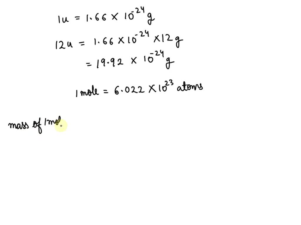 SOLVED: A single carbon-12 atom has a mass of 12 u by definition of the ...