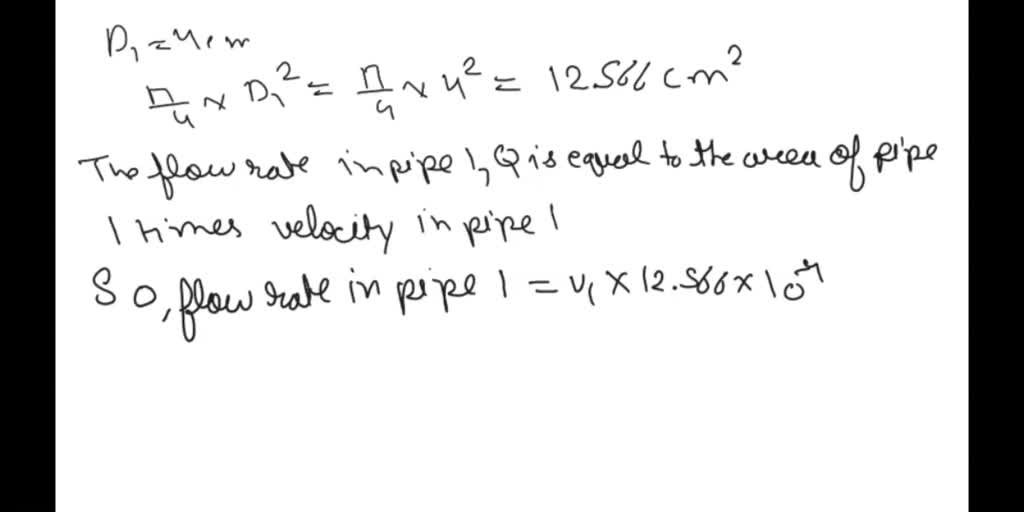 SOLVED: Calculate Velocity V1, V3, V4 Three pipes steadily deliver ...