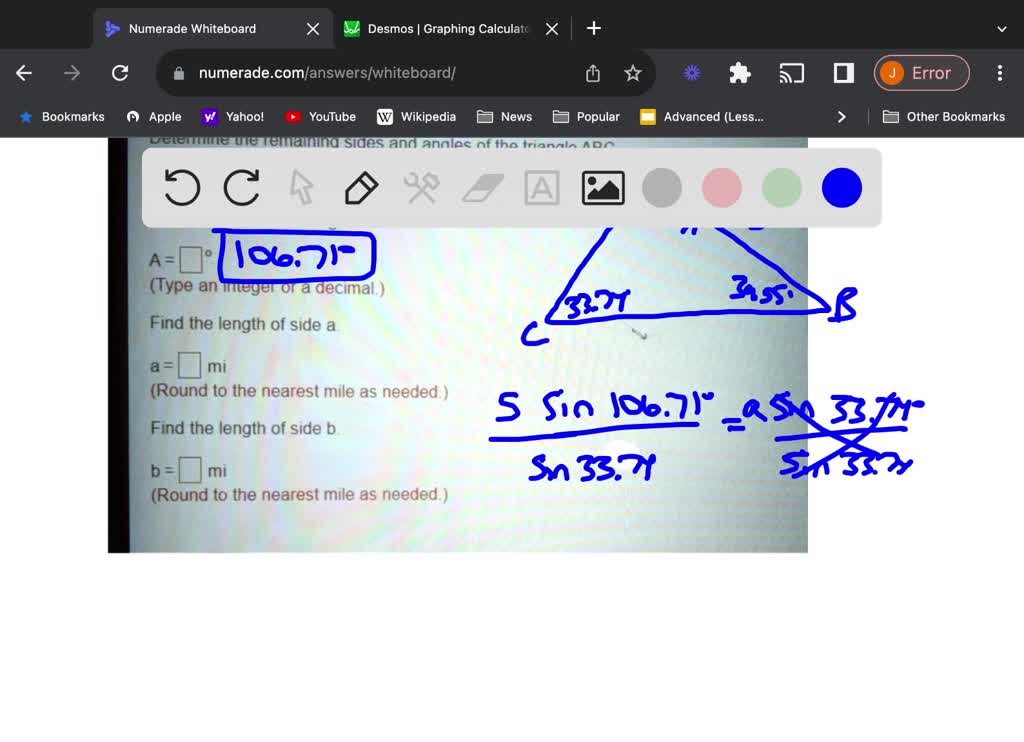SOLVED: A land survey shows that a triangular plot of land has side lengths 2.5 miles, 3.5 miles ...