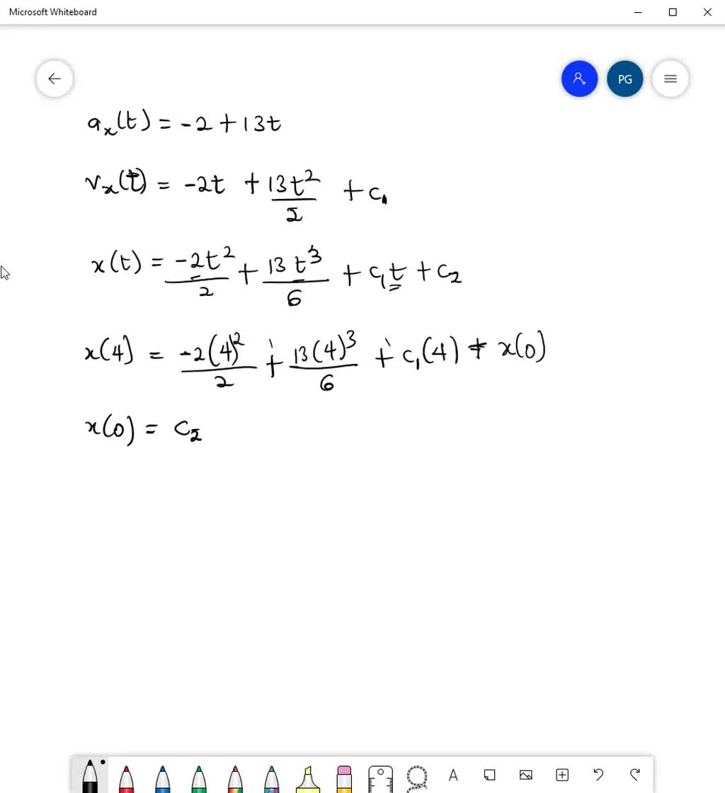 SOLVED: The acceleration of a particle is given by ax(t) = -2.00 m/s^2 ...
