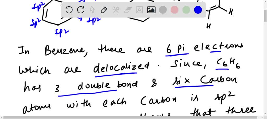 SOLVED: In the molecular orbital model of benzene; how many pi ...