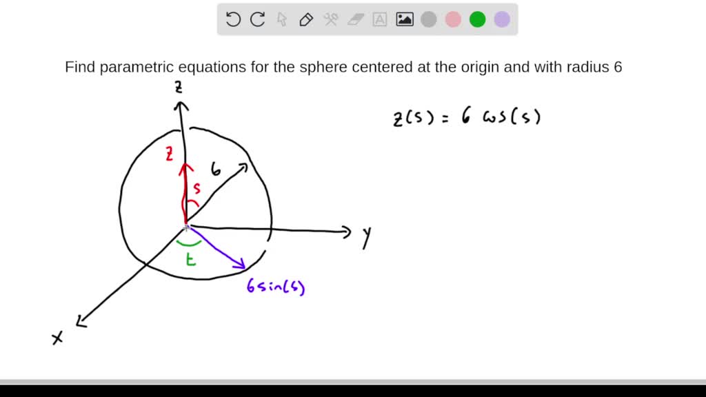 SOLVED: Question 6 Write the cartesian equation of the sphere centered ...