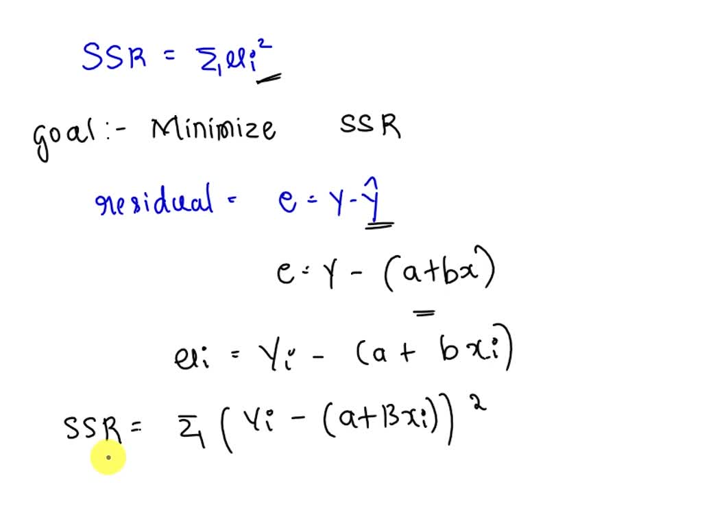 SOLVED: Consider the regression model Y = + BX; + Uj . Show that the sum of the least-squares ...