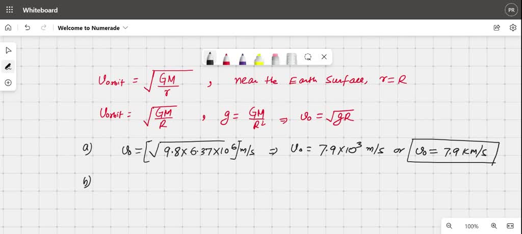 Solved Determine The Speed Of A Satellite In A Circular Orbit Near The