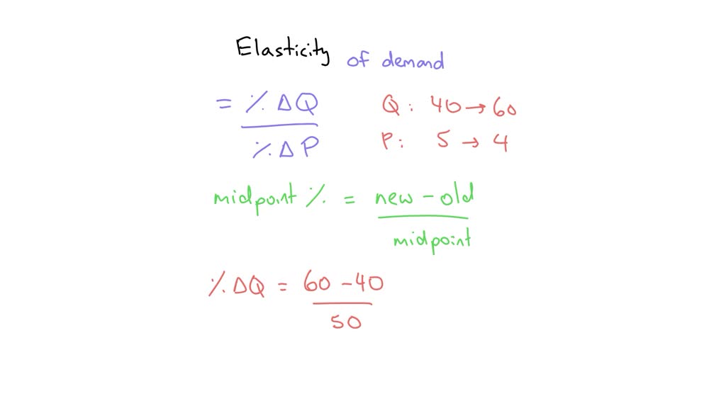 SOLVED: Using the midpoint method, the price elasticity of demand for ...