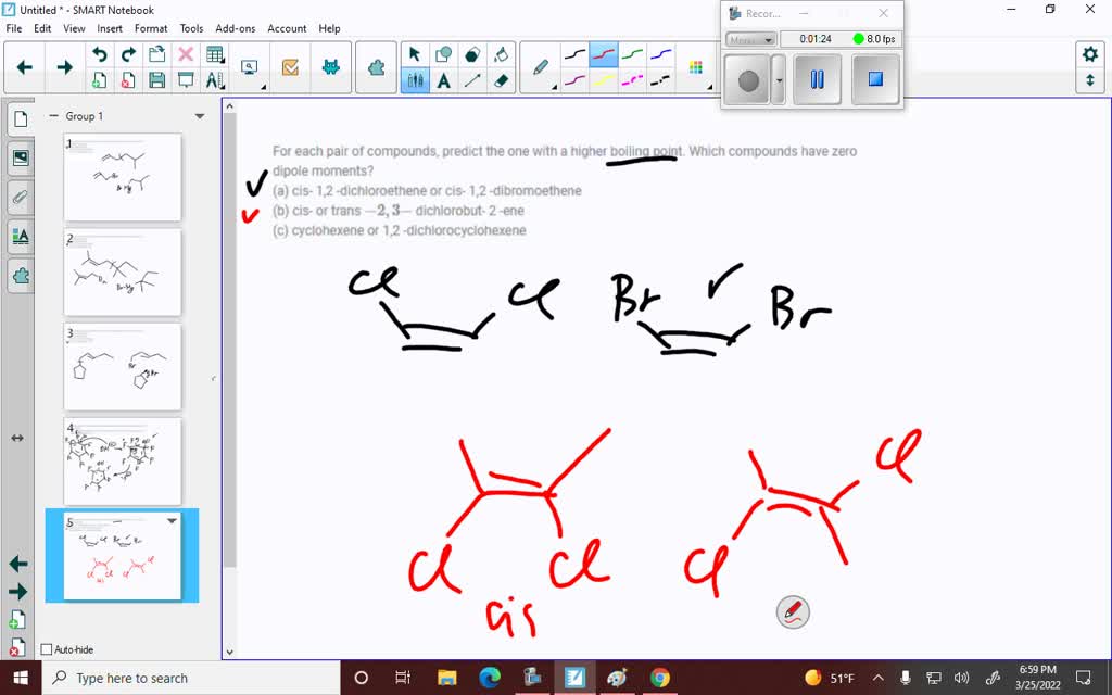 SOLVED: Of each pair of the following compounds, which one should have ...