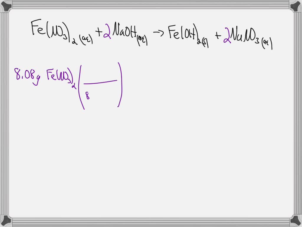 SOLVED: What is the mass (in grams) of the solid product when 8.08 g of ...