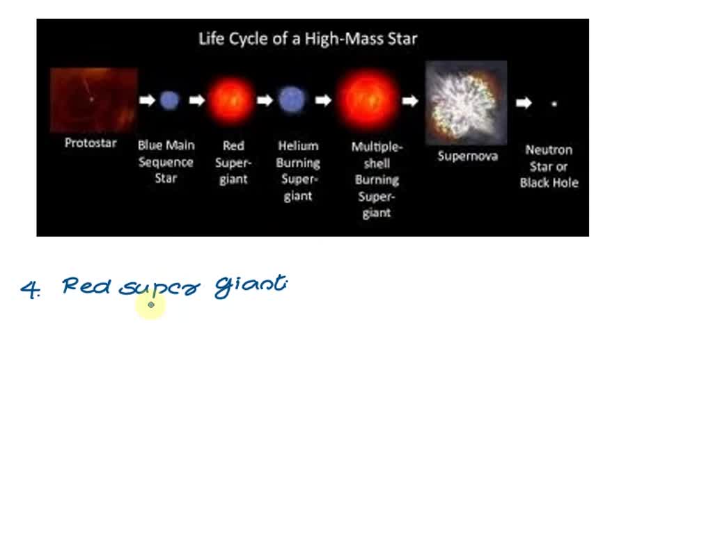 SOLVED: what is the life cycle of a high mass star?