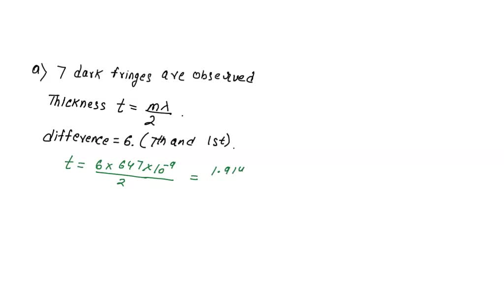 SOLVED: A broad beam of light with a wavelength of 647 nm is sent ...