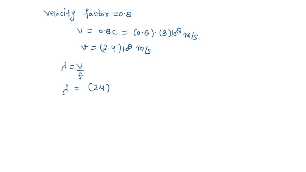 Determine the length in feet of a one-quarter wave- length coaxial ...