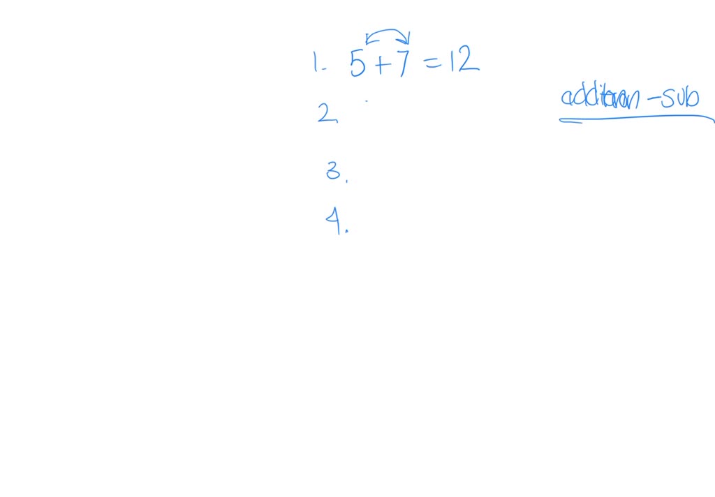 SOLVED: One fact in a fact family is 5+7=12. Complete parts (a) and (b ...