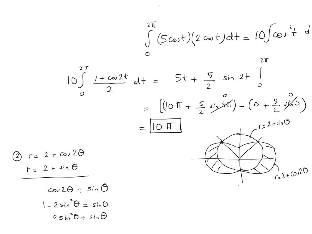 SOLVED: 1. Find the area enclosed inside the ellipse defined by the parametric equations: x ...