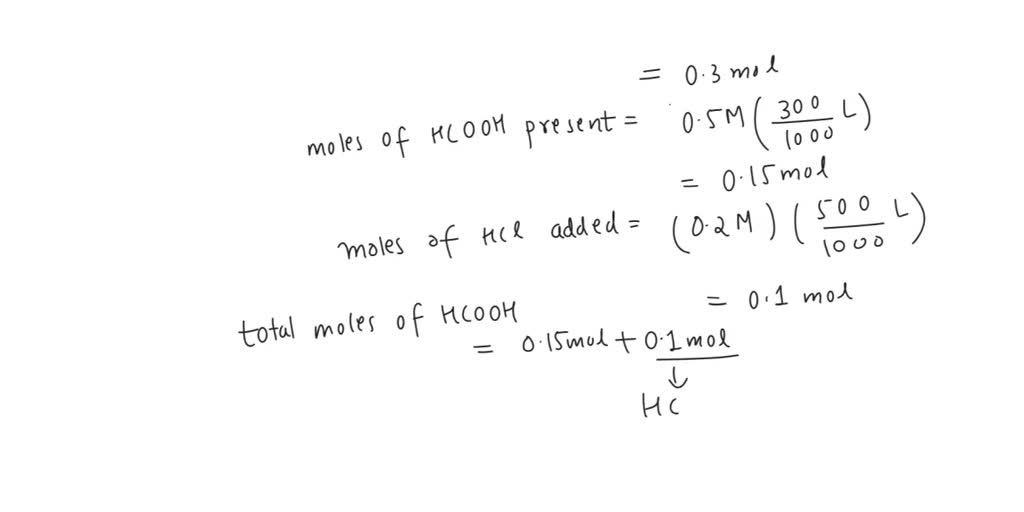 SOLVED: Texts: A buffer is prepared containing 0.50 M formic acid ...
