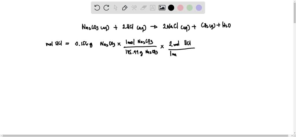 SOLVED: A 0.156 g sample of sodium carbonate, Na2CO3, required 19.95 mL of an HCl solution to ...