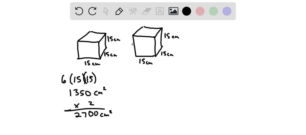 SOLVED: Two cubes each with side 15 CM are joined end to end to form a ...